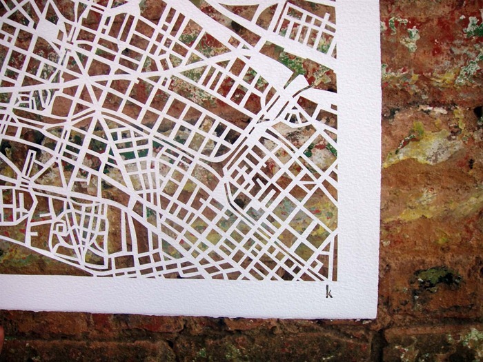 Extremely Detailed Paper Cut-Out Maps by Karen M. O’Leary | Amusing Planet